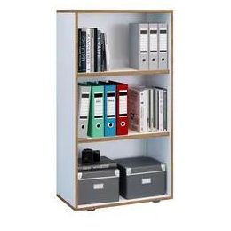 B&uuml;cherregal Vcm "Holz B&uuml;ro Regal B&uuml;cher Ordner Aktenregal Salia 3f", wei&szlig;, B:60cm T:33cm, Regale, B&uuml;cherregal