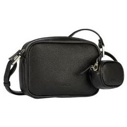 Handtasche Gabor "Devika", Damen, Gr. B/H/T: 21,5cm x 15cm x 7cm, schwarz, Polyurethan, clean, gepflegt, unifarben, Taschen Handtasche, runde Formen sowie dekorative Seitenakzente mit Mini-Taschenanh&auml;nger