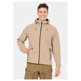 Softshelljacke WHISTLER "Kodie", Herren, Gr. XXL, beige, 92% Polyester, 8% Elasthan, unifarben, normal, hoch geschlossener Ausschnitt, Jacken Softshelljacke, atmungsaktiv