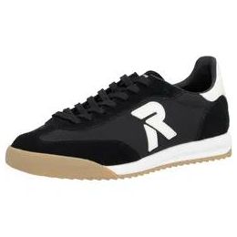 Sneaker Rieker SPORT, Herren, Gr. 47, schwarz, Synthetik, Textil, Veloursleder, Schuhe Sneaker, Hallenschuh, Sportschuh, Freizeitsneaker, Schn&uuml;rschuh mit Profil