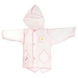 Regenjacke MaxiMo, M&auml;dchen, Gr. 104/116, wei&szlig;, begonia, Obermaterial: 100% EVA/Kautschuk, leicht transparent, ca. Mitte Oberschenkel, ohne Ausschnitt, gerader Abschluss, Jacken Regenjacke