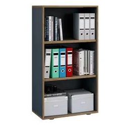 B&uuml;cherregal Vcm "Holz B&uuml;ro Regal B&uuml;cher Ordner Aktenregal Salia 3f", schwarz (anthrazit), B:60cm T:33cm, Regale, B&uuml;cherregal