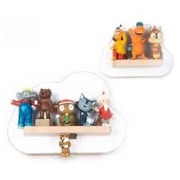 Wandregal BOARTI "Regal Holz Wolke Kinder Toniebox Tonies Figuren", wei&szlig;, B:22cm T:5cm, Regale, Wandregal