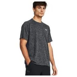 Trainingsshirt Under Armour "UA TECH TEXTURED SS", Herren, Gr. XL, schwarz,, wei&szlig;, Obermaterial: 100% Polyester, normal, Rundhals, Shirts, normale Schnittform, Kurzarm, sportlicher Stil, Rundhalsausschnitt