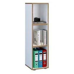 B&uuml;cherregal Vcm "Holz B&uuml;ro Regal B&uuml;cher Ordner Aktenregal Salia 3f", wei&szlig;, B:30cm T:33cm, Regale, B&uuml;cherregal