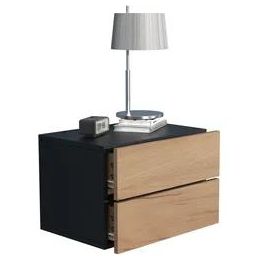 Nachttisch Vcm "Holz Wandschublade Wand H&auml;nge Nachttisch Usal L45", braun (schwarz, honig, eiche), B:45cm T:32cm, Sideboards, Nachttisch
