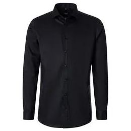Businesshemd Venti "Venti Businesshemd extra langer Arm 69cm uni", Herren, Gr. 40, Normalgr&ouml;&szlig;en, schwarz, 100% Baumwolle, unifarben, sehr figurbetont, Hemden