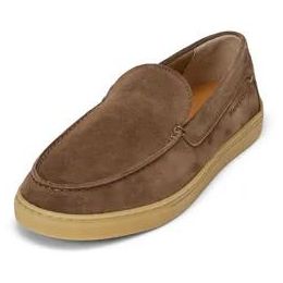 Marc O'Polo Loafer MARC O'POLO "aus Veloursleder", Herren, Gr. 45, schwarz taupe, Obermaterial: 100% Leder (Rind), unifarben, Schuhe Loafer