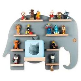 Wandregal BOARTI "Regal Elefant Kinder Toniebox Tonies Figuren", grau, B:54cm T:19cm, Regale, Wandregal
