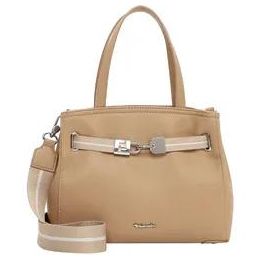 Shopper Tamaris "Shopper TAS Kirima", Damen, Gr. B/H/T: 25cm x 22cm x 11cm 0, beige (sand 420), Polyurethan, Taschen Shopper