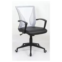 B&uuml;rostuhl Vcm "B&uuml;rostuhl Schreibtischstuhl Drehstuhl Offilo PU", wei&szlig; (schwarz, wei&szlig;), B:48cm T:46cm, Obermaterial: 90% Metall MT. 10% Textilmaterial TEXMAT., St&uuml;hle, B&uuml;rostuhl