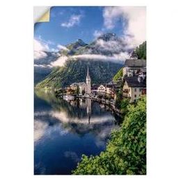 Wandbild Artland "Sommer in Hallstatt im Salzkammergut", farbe bild(er): blau, B:80cm H:120cm, Bilder, als Alubild, Leinwandbild, Poster, Wandaufkleber in verschied. Gr&ouml;&szlig;en