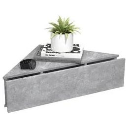 Nachttisch Vcm "Holz Wandschublade Eckregal Nachttisch Usal S", grau (beton, grau), B:60cm T:43cm, Sideboards, Nachttisch