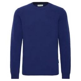 Strickfleece-Pullover Casual Friday "Strickpullover CFKarl", Herren, Gr. XL, blau (medieval blau melange), Obermaterial: 80% Wolle WO. 20% Polyamid PA., Pullover