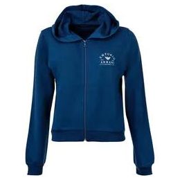 Sweatshirt Emporio Armani "Sweatjacke ICONIC LIGHT TERRY 1er Pack", Damen, Gr. XL, blau, Obermaterial: 60% Baumwolle CO. 40% Polyester PES., Sweatshirts Sweatshirt