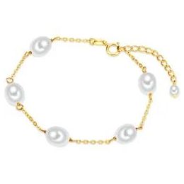 Perlenarmband Valero Pearls "VP743", gelbgold, Armb&auml;nder, Damen, Silber 925 (Sterlingsilber), Perlenarmband, aus S&uuml;&szlig;wasser-Zuchtperlen