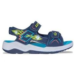 Sandale Lotto, M&auml;dchen, Gr. 28, navy, aqua, Synthetik, mehrfarbig, Schuhe Sandale, - mit leuchtenden LEDs im Obermaterial