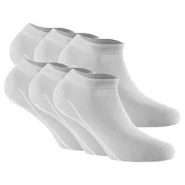 Sneakersocken Rohner Socks "Socken Sneaker Bamboo 3er pack 6er Pack", Herren, Gr. 39-42, wei&szlig;, Obermaterial: 80% Viskose CV. 18% Polyamid PA. 2% Elasthan EL., Socken Sneakersocken