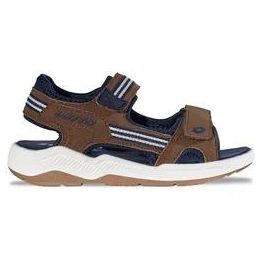 Sandale Lotto, M&auml;dchen, Gr. 30, braun, navy, Synthetik, mehrfarbig, Schuhe Sandale, - mit Flexkerben f&uuml;r einen nat&uuml;rlichen Bewegungsablauf