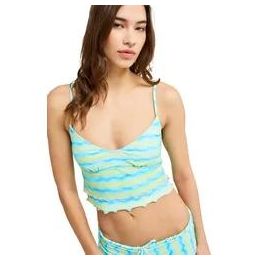 Tankini-Top Roxy "Neon Queen Tank Top", Gr. L, Cup B, tanager turquoise neon queen, Obermaterial: 85% Microfaser, 15% Elasthan;, Bikini-Oberteile