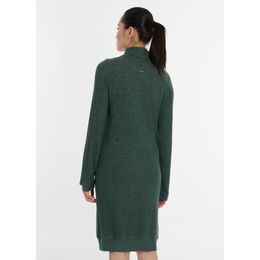 Strickkleid Ragwear "PEONA", Damen, Gr. S (36), N-Gr, pine gr&uuml;n, Feinstrick, Obermaterial: 75% Viskose, 22% Polyester, 3% Elasthan, unifarben, figurbetont knielang, Rundhals, Kleider Strickkleid, Label-Applikation am Saum f&uuml;r den unverkennbaren Ragwear-Look
