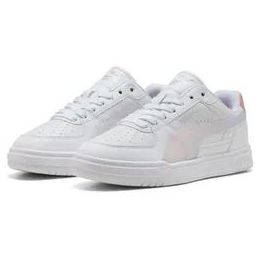 Sneaker Puma "CAVEN III HOLO 20 JR", Jungen, Gr. 39, Puma wei&szlig;, rosy outlook, Puma silber, Synthetik, unifarben, Schuhe Sneaker, sportlicher Stil, gepolstertes Fu&szlig;bett, Schn&uuml;rung