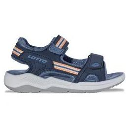 Sandale Lotto, M&auml;dchen, Gr. 28, navy, midblau, Synthetik, mehrfarbig, Schuhe Sandale, - mit Flexkerben f&uuml;r einen nat&uuml;rlichen Bewegungsablauf