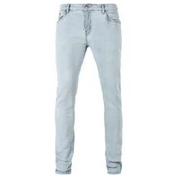 Bequeme Jeans Urban Classics "Urban Classics Herren Slim Fit Zip Jeans", Herren, Gr. 30/32, L&auml;nge 32, ighter washed, 98% Baumwolle, 2% Elasthan, unifarben, Jeans
