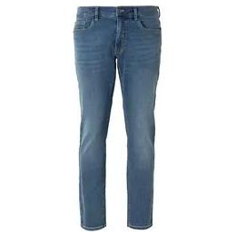 5-Pocket-Jeans HERO by John Medoox "Portland Denim Slim Straight Stretch Jeans", Herren, Gr. 34, L&auml;nge 30, mid blau used, Denim/Jeans, 89% Baumwolle, 10% Polyester, 1% Elasthan, straight fit lang, Jeans 5-Pocket-Jeans, Straight Fit Casual Clean Wash Denim Jeans f&uuml;r Herren