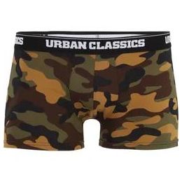 Boxershorts Urban Classics "Urban Classics Herren 2-Pack Camo Boxer Shorts", Damen, Gr. 5XL, 1 Stk., woodcamo schwarzcamo, 95% Baumwolle, 5% Elasthan, Unterhosen