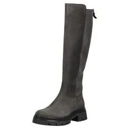 Stiefel Gabor "Gabor Stiefel Leder/Synthetik", Damen, Gr. 40,5, grau, schwarz, Leder, Synthetik, Schuhe Stiefel