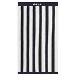 Strandtuch Gant "Strandtuch YACHT STRIPE BEACH TOWEL 1er Pack", blau (dunkelblau), B:100cm, Obermaterial: 100% Baumwolle CO., Handt&uuml;cher