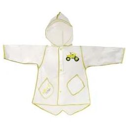 Regenjacke MaxiMo, Jungen, Gr. 104/116, wei&szlig;, gr&uuml;n, Obermaterial: 100% EVA/Kautschuk, leicht transparent, bequem Po-bedeckend, ohne Ausschnitt, gerader Abschluss, Jacken Regenjacke