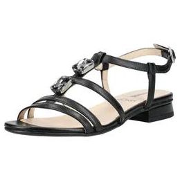 Riemchensandale Nero Giardini "Nero Giardini Sandalen Leder", Damen, Gr. 38, schwarz, Leder, Schuhe Riemchensandale
