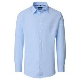 Leinenhemd Casamoda "Casamoda Leinenhemd uni", Herren, Gr. XL, Normalgr&ouml;&szlig;en, blau, 70% Baumwolle, 30% Leinen, unifarben, comfort fit, Hemden