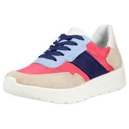 Sneaker Ara "Ara Sneaker Lederimitat", Herren, Gr. 38, beige, blau, Lederimitat, Schuhe Sneaker