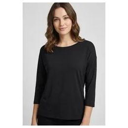 3/4-Arm-Shirt Only "ONLHANNAH 3/4 TOP JRS", Damen, Gr. XS, schwarz, Jersey, Obermaterial: 67% Viskose, 33% Polyester, unifarben, regular fit, Rundhals, Shirts 3/4-Arm-Shirt