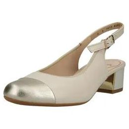 Slingpumps Ara "Ara Pumps Leder", Damen, Gr. 40, beige, Leder, Schuhe Slingpumps