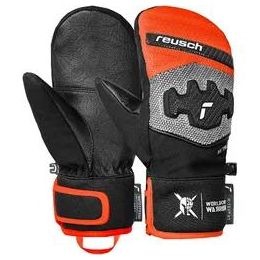 F&auml;ustlinge Reusch "Worldcup Warrior Prime R-TEX XT Junior Mit", M&auml;dchen, Gr. 4, grau, mehrfarbig, 90% Polyester, 10% Polyurethan, bestickt, Handschuhe F&auml;ustlinge, mit wind- und wasserdichter R-TEX XT Membran