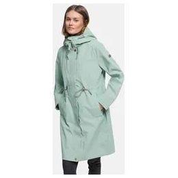 Outdoorjacke Marikoo "Zilandaa", Damen, Gr. XL, smokey mint, Obermaterial: 100% Polyester; Futter: 100% Polyester; Wattierung: 100% Polyester; &Auml;rmelfutter: 100% Polyester, Jacken Outdoorjacke, Moderner Outdoorparka mit Kapuze und Kordelzug