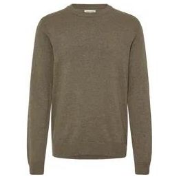 Strickfleece-Pullover Casual Friday "Strickpullover CFBells", Herren, Gr. L, braun (major braun melange), Obermaterial: 50% Baumwolle CO. 50% Lyocell CLY., Pullover