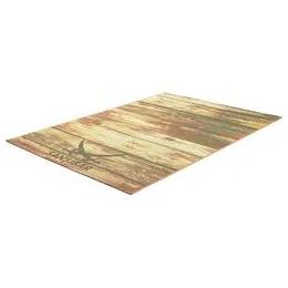 Teppich Sansibar "Rantum Beach SA-029", braun, B:190cm H:5mm L:290cm, Polypropylen, Teppiche, Teppich, Flachgewebe, modernes Design, Motiv Holzdielen, In- & Outdoor geeignet