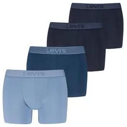 Levi's Boxershorts LEVI'S "LEVIS MEN TWILL WB BOXER BRIEF", Herren, Gr. L, blau combo, Single Jersey, Obermaterial: 95% Baumwolle, 5% Elasthan, k&ouml;rpernah, Unterhosen, ohne Eingriff, Logobund
