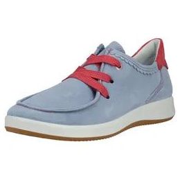 Sneaker Ara "Ara Sneaker Veloursleder", Damen, Gr. 38, blau, rot, Veloursleder, Schuhe Sneaker