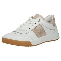 Sneaker Ara "Ara Sneaker Glattleder", Damen, Gr. 39, wei&szlig;, beige, Glattleder, Schuhe Sneaker