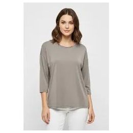 3/4-Arm-Shirt Only "ONLHANNAH 3/4 TOP JRS", Damen, Gr. L, cinder, Jersey, Obermaterial: 67% Viskose, 33% Polyester, unifarben, regular fit, Rundhals, Shirts 3/4-Arm-Shirt
