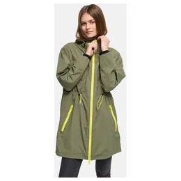 Outdoorjacke Marikoo "Tr&uuml;ffelbonbon", Gr. L, olive leaf, Obermaterial: 100% Polyester; Kapuze: 62% Polyester, 33% Baumwolle, 5% Elasthan; Wattierung: 100% Polyester; &Auml;rmelfutter: 100% Polyester, Jacken Outdoorjacke, Funktionale Outdoorjacke mit Kapuze und Kordelzug