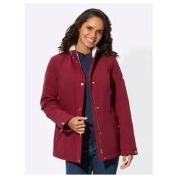 Softshelljacke Casual Looks, Damen, Gr. 48, rot (dunkelrot), 94% Polyester, 6% Elasthan, Teddyfleece:100% Polyester, Wattierung:100% Polyester, &Auml;rmelfutter:100% Polyester, unifarben, Jacken Softshelljacke