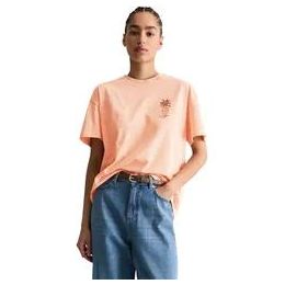 Marc O'Polo T-Shirt MARC O'POLO DENIM "aus Basic Single Jersey", Damen, Gr. XS, peony pink, Obermaterial: 100% Baumwolle, unifarben, Basic, regular fit, Rundhals, normaler Saum, Shirts T-Shirt