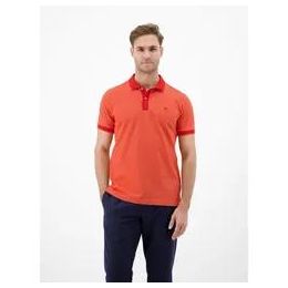 Poloshirt Lerros "Poloshirt in 2-Tone-Optik", Herren, Gr. XL, vivid rot, 100% Baumwolle, ohne Ausschnitt, Shirts